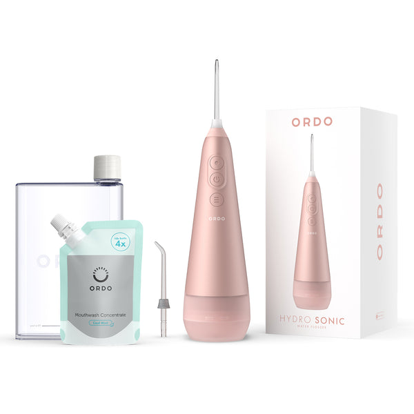 Ordo Hydro Sonic Water Flosser - Rose Gold & Reusable Mouthwash Concen ...